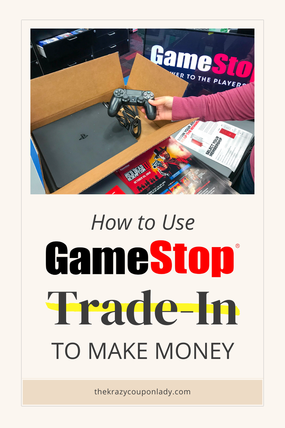 Trade in old games for cash store